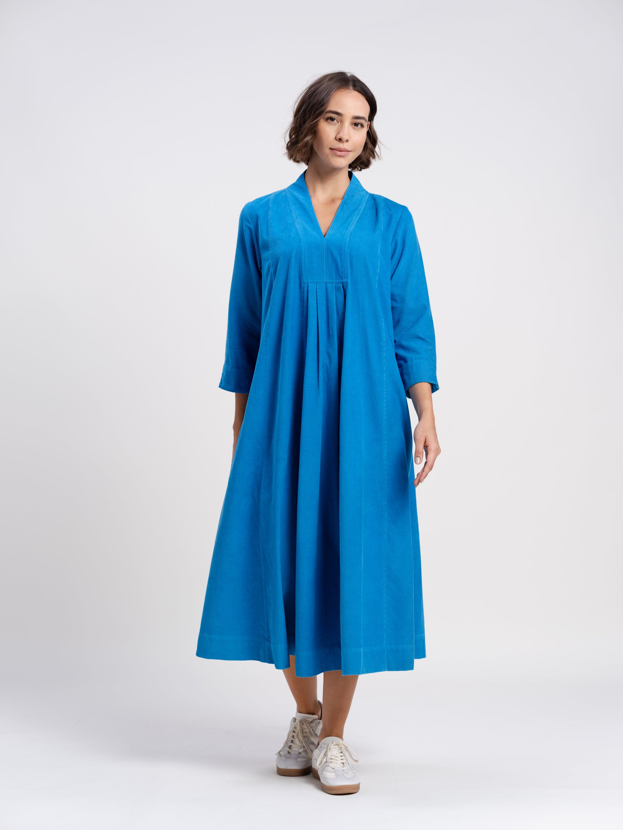 Kate Barton Women's Easy Winter Dress | Blue Gingham | Brown Heather ...