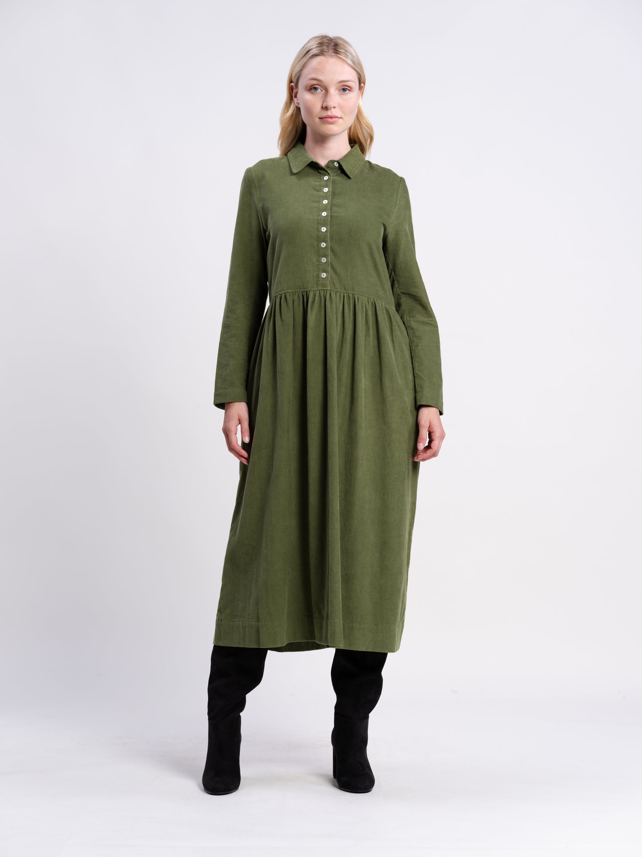 Kate Barton Women's Eliza Dress | Moss | Navy | Ditsy Floral ...