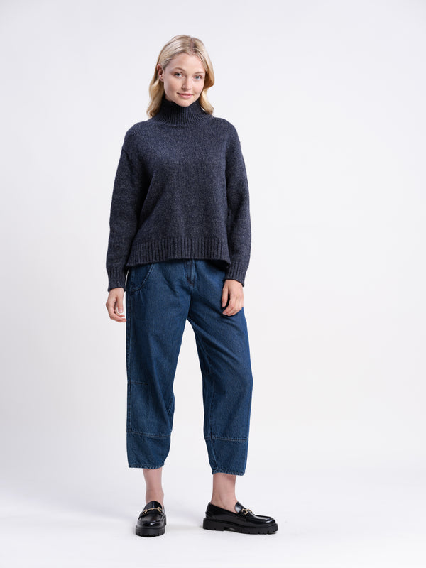 Kate Barton Women's Milo Jumper | Navy | Charcoal Fleck | Burgundy ...
