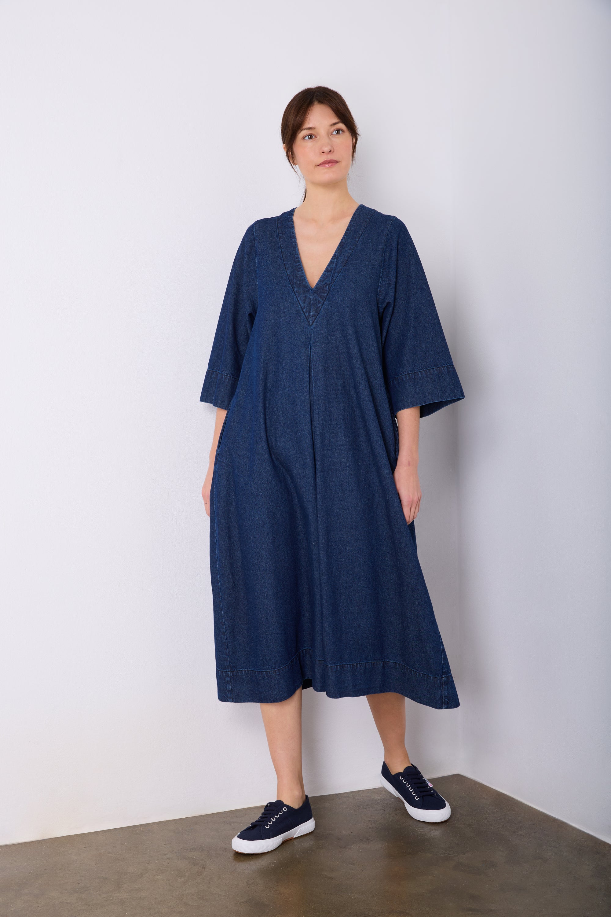 Kate Barton Women's Summer Dress | Dark Blue | Denim